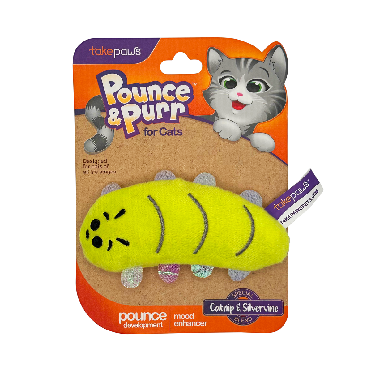 Pounce & Purr™ - Backyard Buggin' Centipede Plush Cat Toy with Catnip – Take Paws